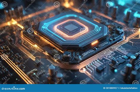 This Image Features A Close Up View Of A Computer Processor Mounted On