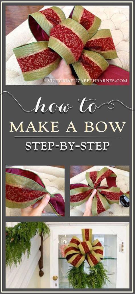 How to make a bow... a step-by-step tutorial. | Holiday bows diy, Christmas diy, Christmas ...