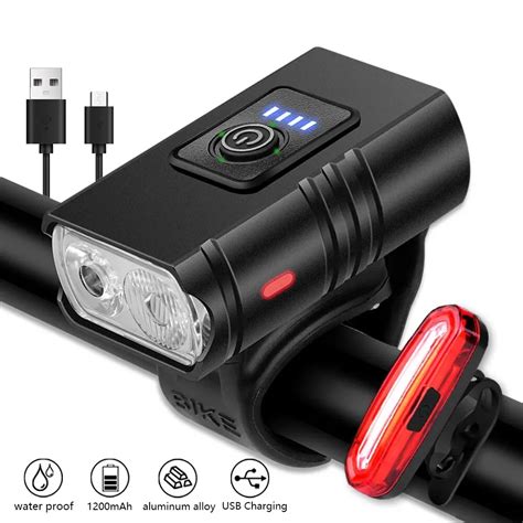 자전거 램프 T6 Led 자전거 전조등 및 후미등 세트 120 루멘 방수 사이클링 안전용 Mtb용 울트라 브라이트 등록