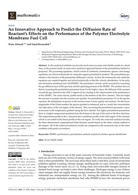 Pdf An Innovative Approach To Predict The Diffusion Rate Of Reactant
