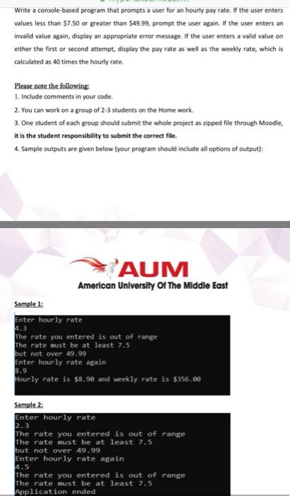 Solved Write A Console Based Program That Prompts A User For