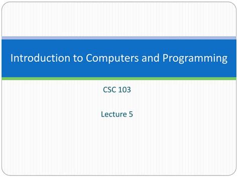 Icp Lecture 5 Ppt
