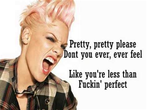 Fucking Perfect By PINK HQ Lyrics YouTube