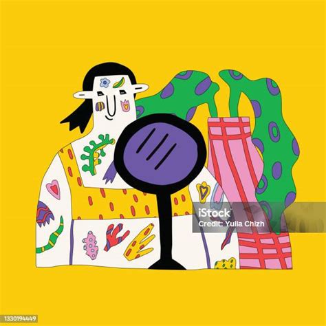 그녀의 얼굴에 꽃 문신을 가진 여자는 Mirrorbeauty 루틴과 전체론적 건강자기 사랑 신체 양성 및 신체 표현에 보인다유치한 손 은 기괴한 Stylework 삶의