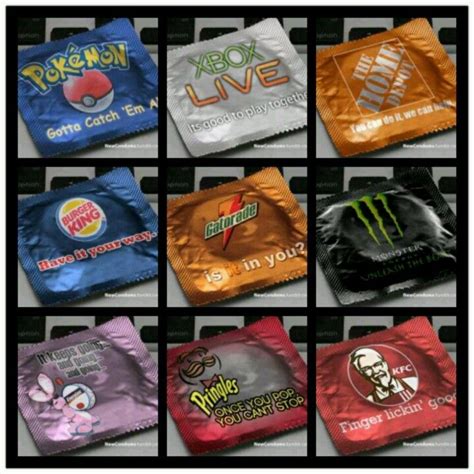 Sloganed Condoms In Six Different Colored Packets