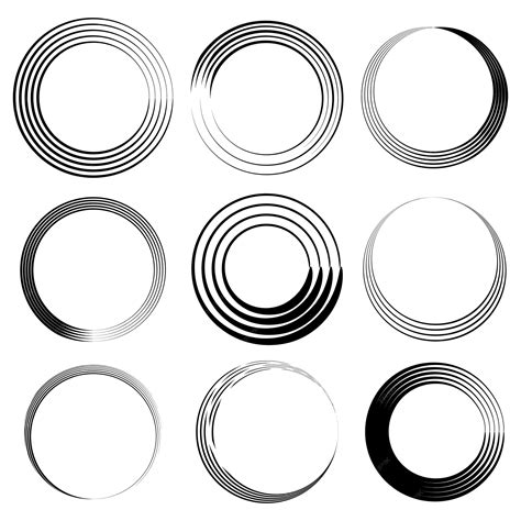 Premium Vector Collection Of Abstract Circle Lines