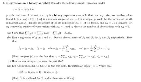 solved regression on a binary variable ﻿consider the