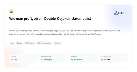 Wie Man Prüft Ob Ein Double Objekt In Java Null Ist Labex