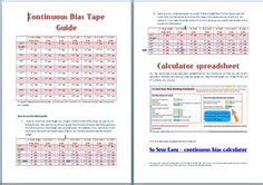 Use This Simple Continuous Bias Binding Calculator Spreadsheet To Work Out What Size Square You