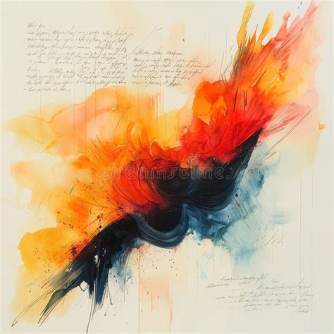 Vibrant Abstract Art With Bold Colors And Dynamic Brush Strokes Stock Illustration