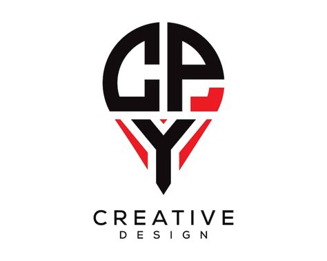 Premium Vector Cpy Letter Location Shape Logo Design