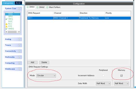 stm32 adc dma pus s embedded system development blog