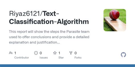 GitHub Riyaz Text Classification Algorithm This Report Will Show The Steps The Parasite