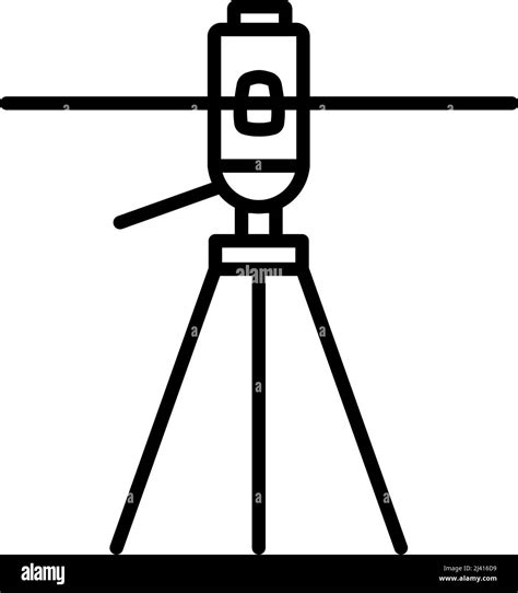 Laser Level Tool Icon Bold Outline Design With Editable Stroke Width Vector Illustration Stock