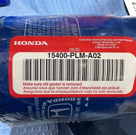 HONDA 15400-PLM-A02 - cross reference oil filters | oilfilter ...