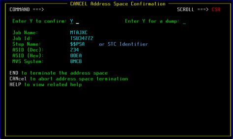 How To Cancel A Job In Mainview For Zos In The 3270 Interface Knowledge Article Bmc Community