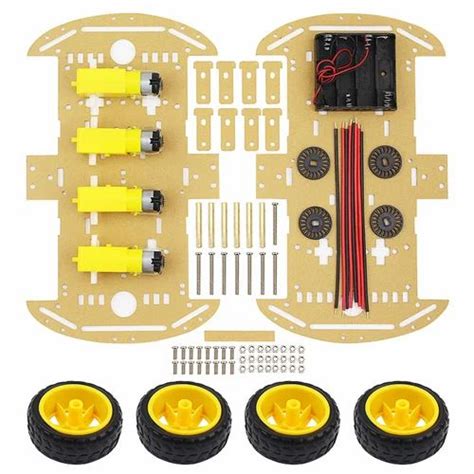 Wheel Robot Smart Car Chassis Kits Car With Speed Encoder For Arduino At Best Price In Guwahati