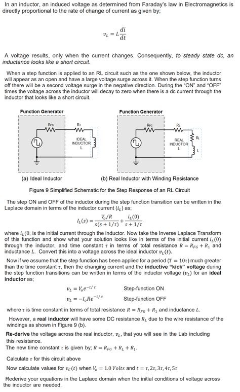 Solved In An Inductor An Induced Voltage As Determined From
