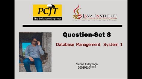 Question Set 08 Database Management System Java Institute Youtube