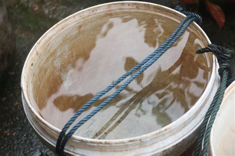 The Water Stored In The Bucket Stock Image Image Of Washing Dish