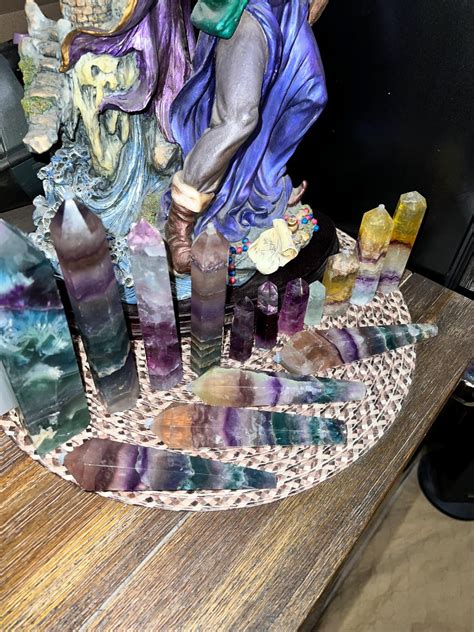 Rainbow Fluorite Candy Flourite Feather Flourite Crytals Tower Crystal Wands Etsy