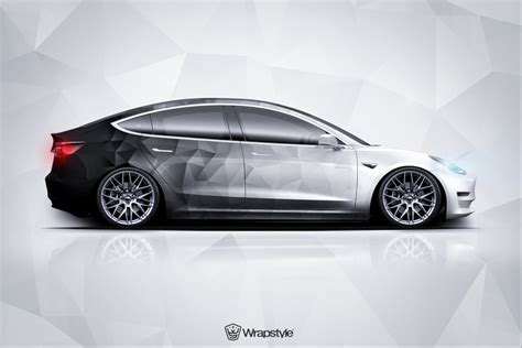 Tesla Model 3 Polygon Design Wrapstyle