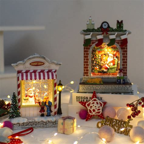 제이빌라 캔디샵 오르골 산타 벽난로 무드등 워터볼 크리스마스 겨울 인테리어 소품샵