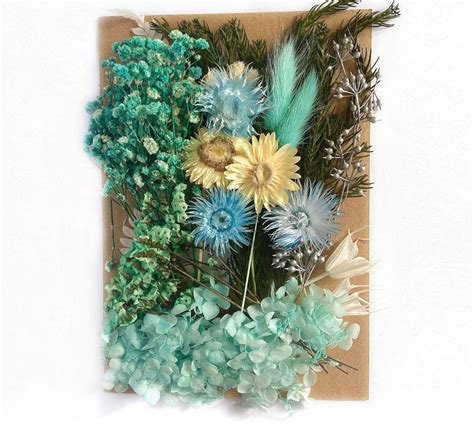 ᐉ Набір сухих квітів для декору Великий №4 21х15 см Зелений • Краща ціна в Києві Україні