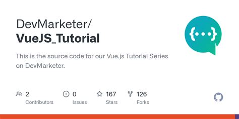 GitHub DevMarketer VueJS Tutorial This Is The Source Code For Our Vue Js Tutorial Series On