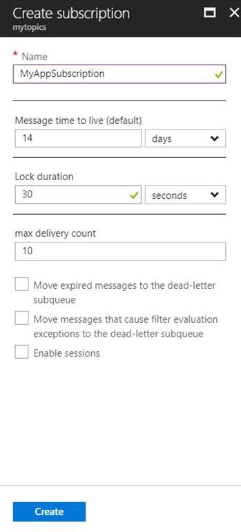 Azure Service Bus Topics