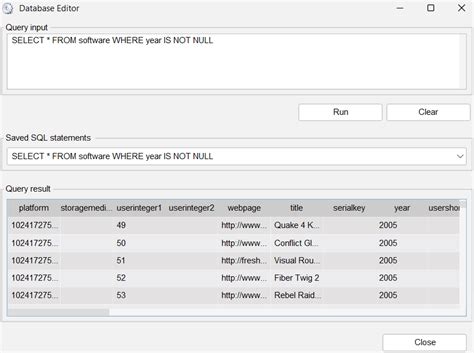 Database Editor Data Crow