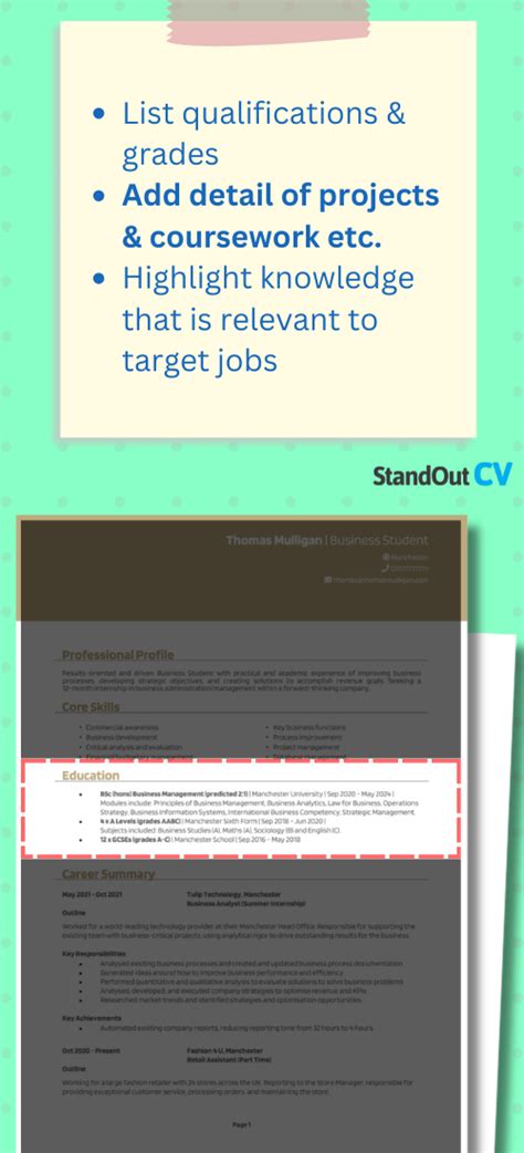 CV For Internship Examples Expert Guide Get Hired Fast