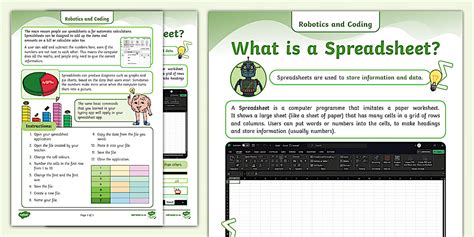 grade 3 robotics and coding what is a spreadsheet twinkl