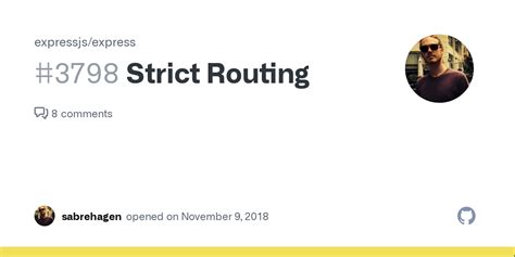 strict routing · issue 3798 · expressjs express · github