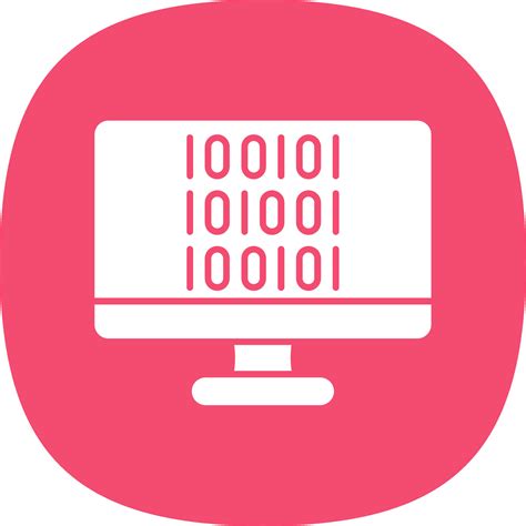 Binary Code Glyph Curve Icon 42845680 Vector Art At Vecteezy