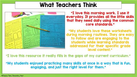 Morning Work 3rd Grade Bundle Packets With Binder Cover Spiral Review Full Year Third Grade