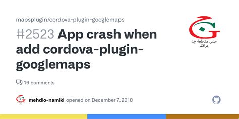 App Crash When Add Cordova Plugin Googlemaps Issue Mapsplugin Cordova Plugin