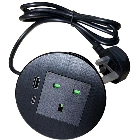 Desktop Type C Charger Round Power Socket China Electrical Box And Usb Charging