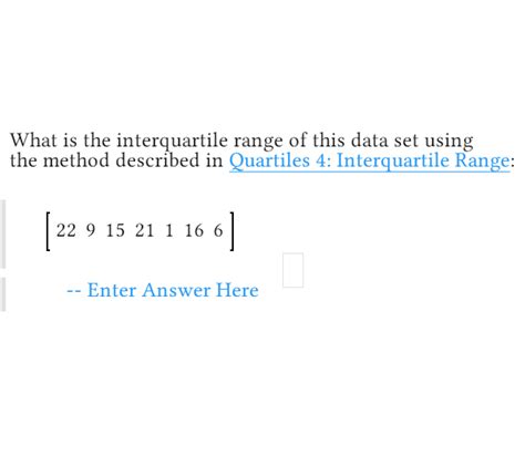 Interquartile Range Practice Question