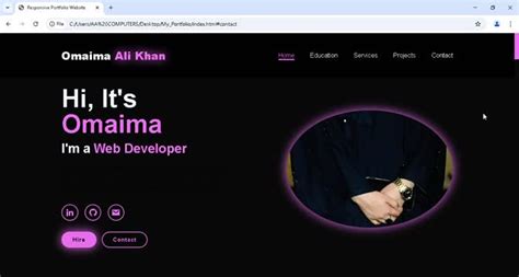 Webdevelopment Portfoliowebsite Frontenddev Webdesign Html Css Omaima Ali Khan 24