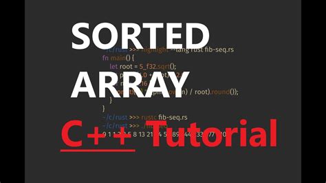 Checking Sorted Array Tutorial In C Youtube