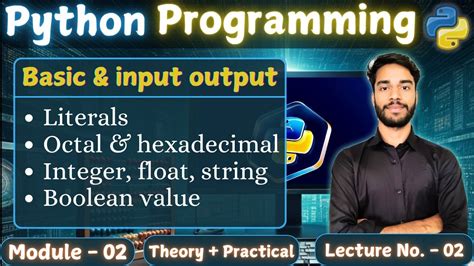 L 2 Module 2 Literals Octal And Hexadecimal Integer Python Programming Coding