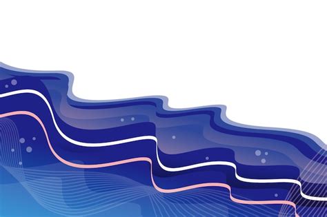 블루 핑크 그라데이션 웨이브 배너 배경 프리미엄 벡터