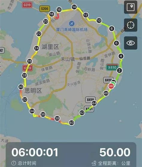 厦门环岛跑步路线图 东山岛环岛路线图 大山谷图库