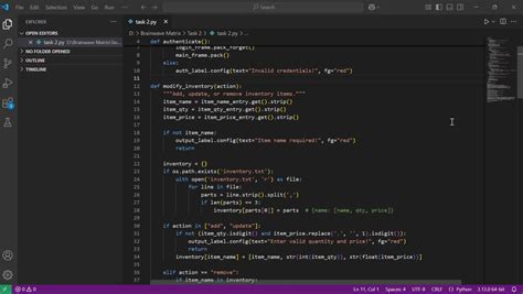 Python Internship Inventorymanagement Softwaredevelopment
