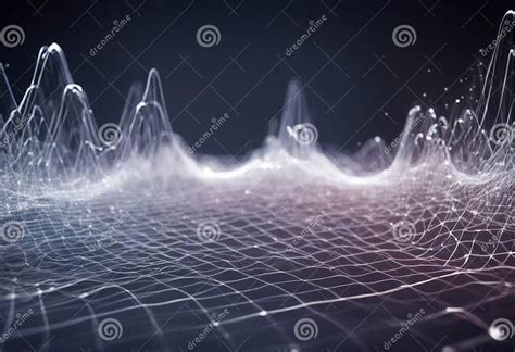 Signals Technology Audio Waveform Waves Frequency Wavelengths Wireframe Visualization Futuristic