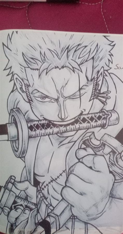 Zoro Sketch Roronoa Zoro Sketch Pencil One Piece Fanart Comic Art