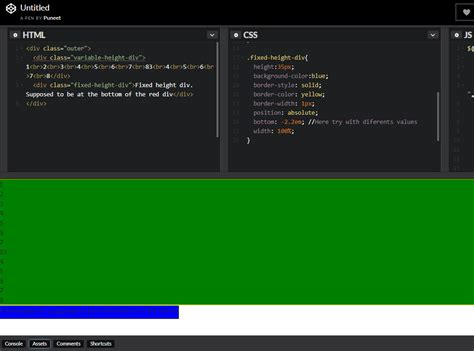 How Do I Fix A Div At The Bottom Of The Parent Div The FreeCodeCamp Forum