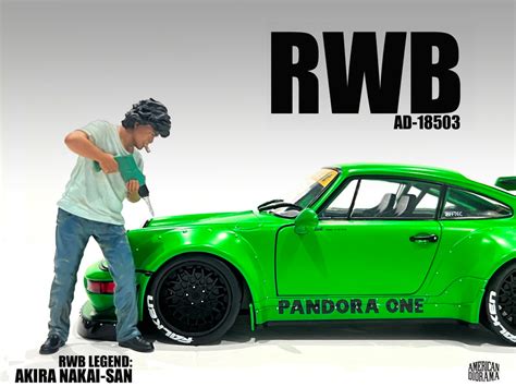 1 18 American Diorama Rwb Rwb Nakai 3 Figure Car Models Not Included
