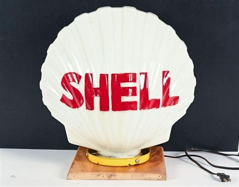 Shell Milkglass Clamshell Gas Pump Globe Auctionsontario Ca